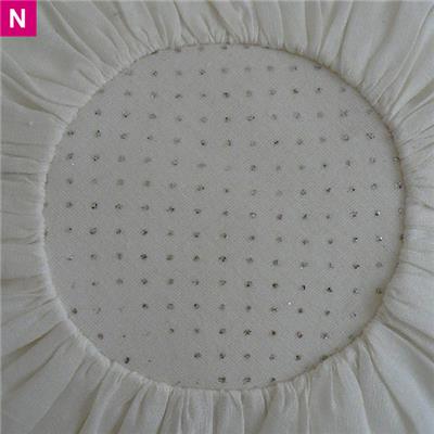 Coussin boule lin blanc GM