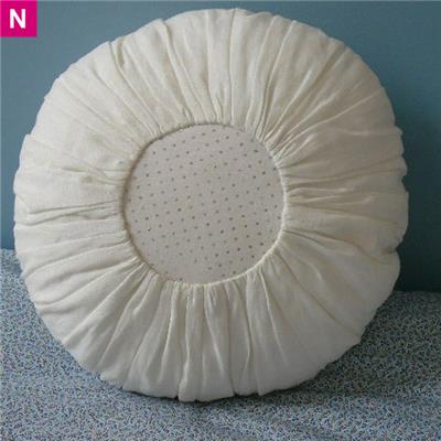 Coussin boule lin blanc GM